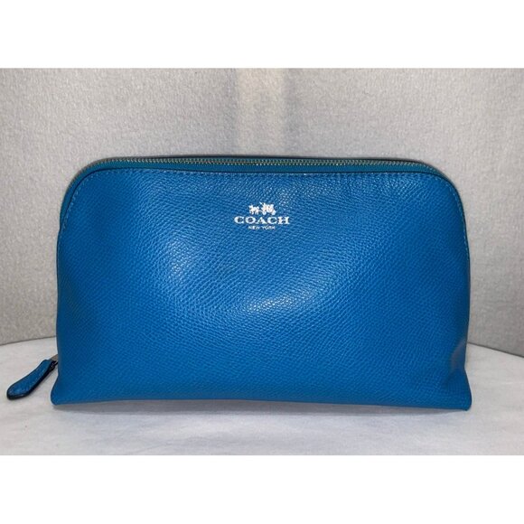 Coach | Bags | Coach Cosmetic Makeup Bag Case In Crossgrain Leather ...